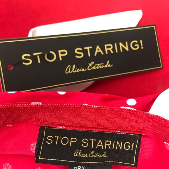 Stop Staring | Dresses | Stop Staring Redwhite Polka Dot Swing Dress ...